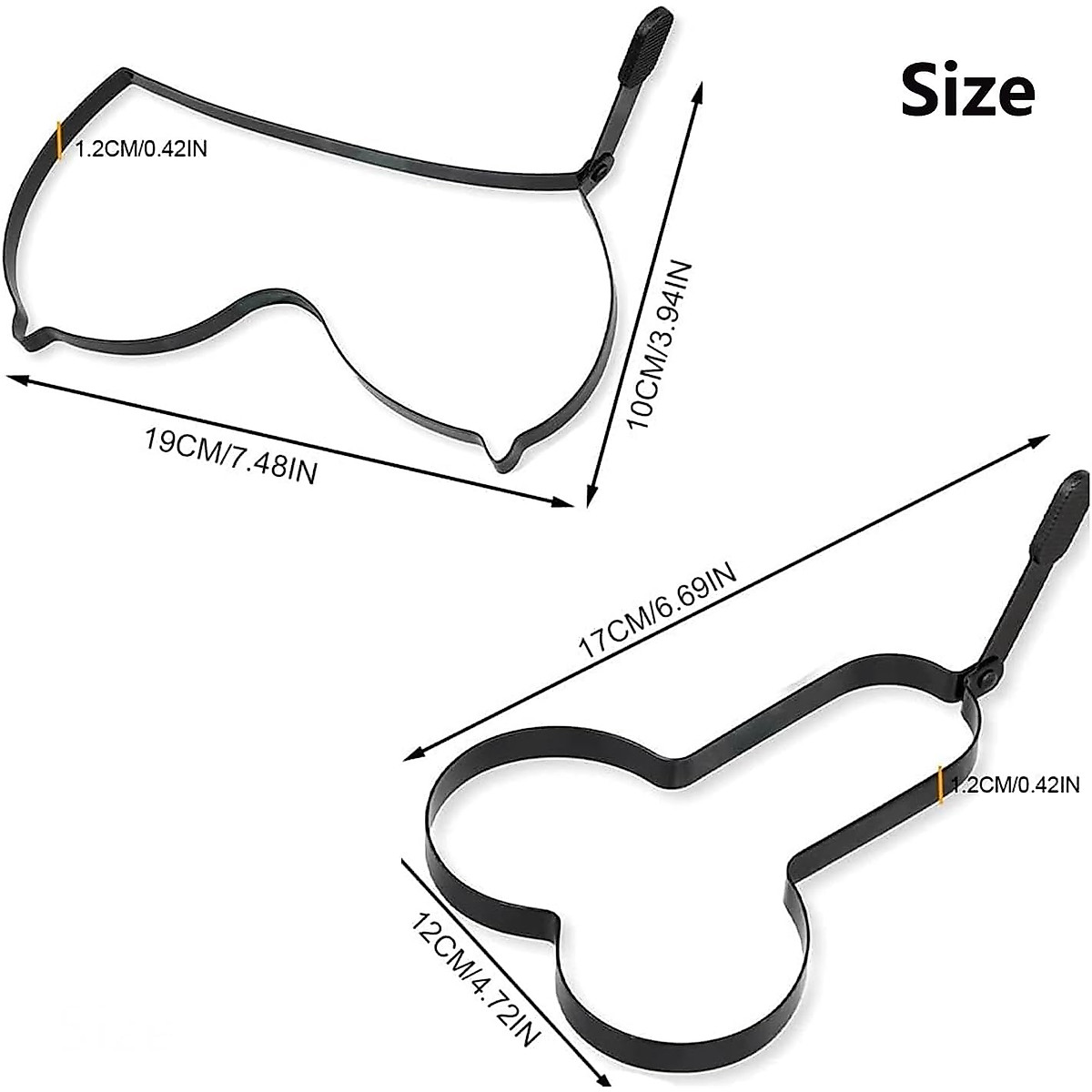 Funny Egg Rings Set of 2, Cute Shaped Omelette Molds, DIY Kitchen Gadgets Egg Mold, Egg Rings for Frying Eggs