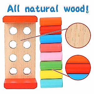 Joyshare Pounding Bench Wooden Toy with Mallet, Hammer Toys for Toddlers 2-3 4 5 Year Old