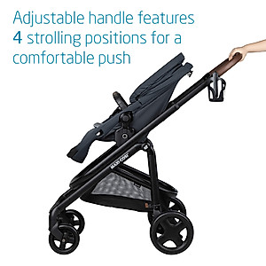 Maxi-Cosi Tayla Stroller, Modular Lightweight Stroller Seat, Parent or World Facing, Essential Graphite
