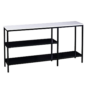SEI Furniture Corman Console Table, 56" W x 12" D x 29" H, Black, Gray