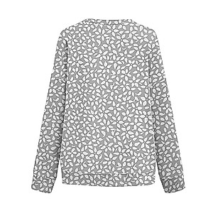 Long Sleeve Shirts for Women Trending Clothes for Women 2023 Printed Cute Loose Fit Women's Clothing Tie Dye Print Shirts for Teens Girls Trendy Tops for Women 2023 V Neck Long Sleeve Shirts for Women