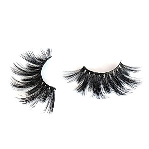 MIKIWI 25mm Lashes, Dramatic 6D Faux Mink Lashes, Fluffy Volume Eyelashes, Thick Crossed Lashes, Long Faux 25mm Mink Lashes (6D4-05)