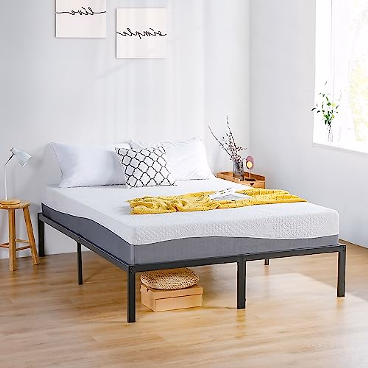 Olee Sleep 10 inch Aquarius Memory Foam Mattress - Queen,Grey