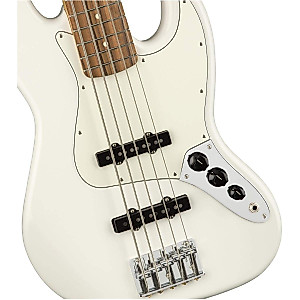 Fender Player 5-String Jazz Bass, Polar White, Pau Ferro Fingerboard