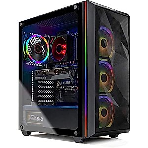 Skytech Gaming Chronos Gaming PC Desktop – AMD Ryzen 5 5600X 3.7 GHz, RTX 3060, 1TB NVME SSD, 16G DDR4 3200, 600W GOLD PSU, AC Wi-Fi, Windows 10 Home 64-bit