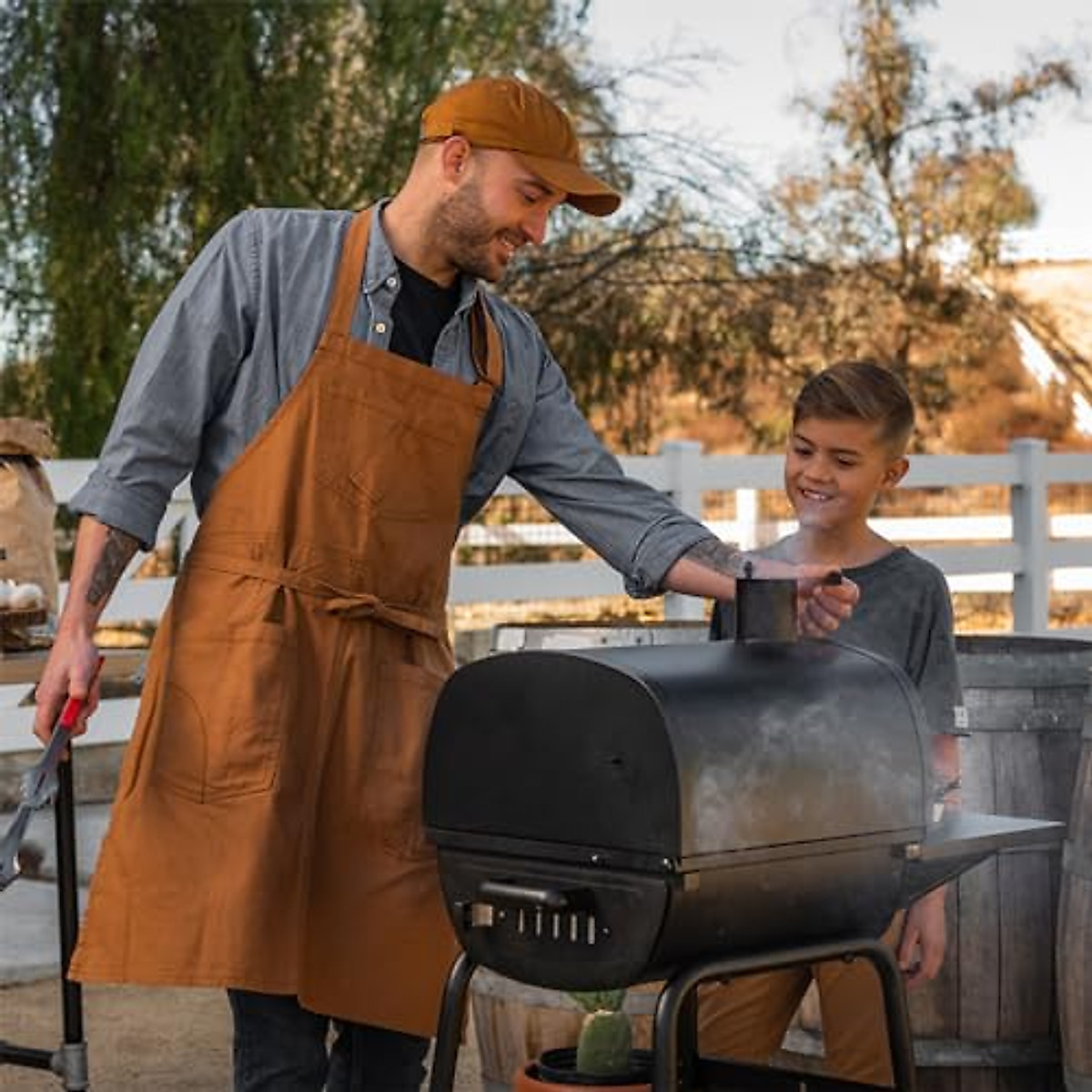 Nexgrill 17.5 Charcoal Barrel BBQ Grill with Side Shelf, Barbecue Grill, for Outdoor Cooking, Camping, Patio, Garden, Backyard, Black, 810-0063