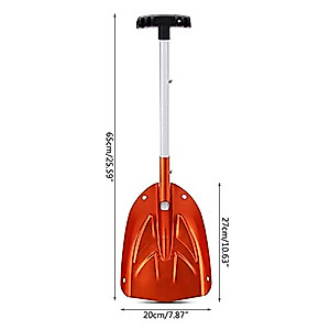 TAPARU Shovel Telescopic Detachable Spade Outdoor for Shovel Snow Ice Removal High Strength