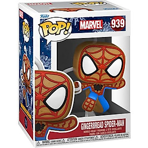 Spider-Man POP Marvel: Holiday - Gingerbread Funko Pop! Vinyl Figure (Bundled with Compatible Pop Box Protector Case), Multicolored, 3.75 inches
