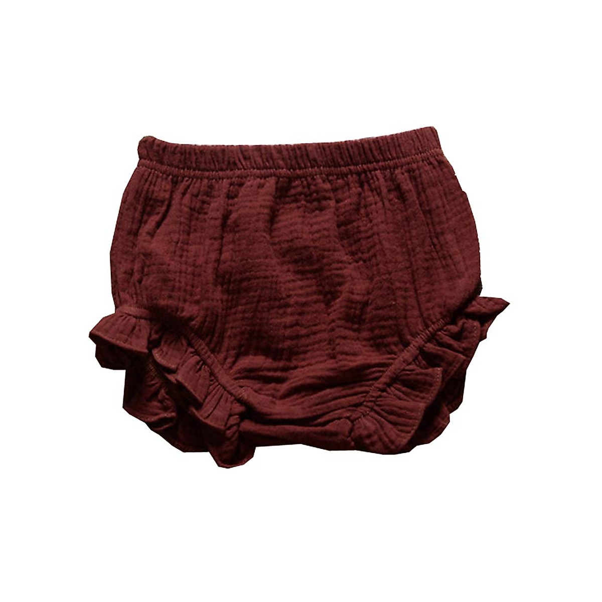 3PC Shorts Set Newborn Baby Girls Boys PP Pants Cotton Linen Blend Cute Floral Bloomer Triangle Shorts (B Coffe+Yellow+Khaki,0-6 Months)