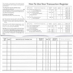 12 Check registers for Personal Checkbook - Checkbook Ledger Transaction Registers Log for Personal or Business Bank Checking Account, Saving Account, Deposit, Credit Card, and Large Booklet