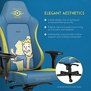 noblechairs Hero Gaming Chair/Office Chair with Lumbar Support, PU Faux Leather, Fallout Vault-Tec Edition