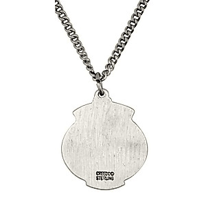 Holy Spirit Chi Rho Cross 5/8 Inch Sterling Silver Medal