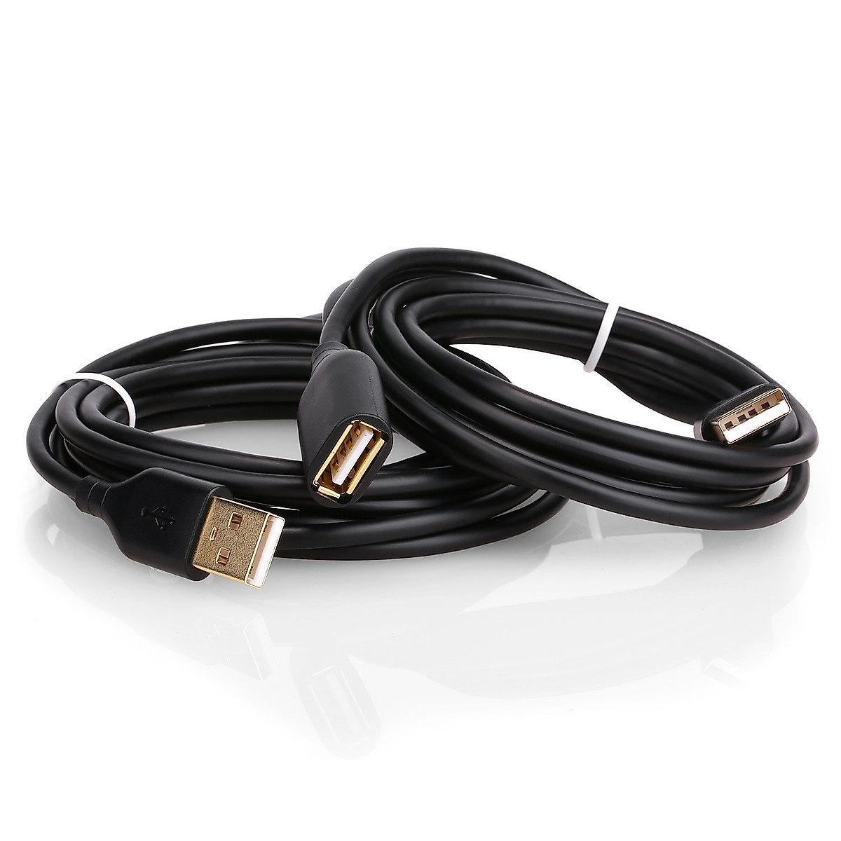 Besgoods USB Extension Cable, 2-Pack USB 2.0 6ft USB to USB Extension Cable Extender Cord - A Male to A Female USB Extension Cord with Gold-Plated Connector – Black