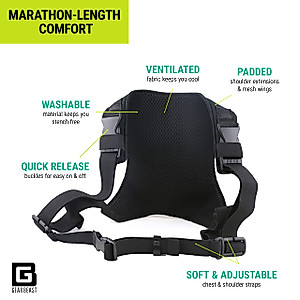Gear Beast Running Backpack for Men and Women - Lightweight Running Vest & Phone Holder for Jogging, Hiking and Cycling - Compatible with Most Smartphones, Black