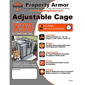 Property Armor Air Conditioner Adjustable Security Cage X90