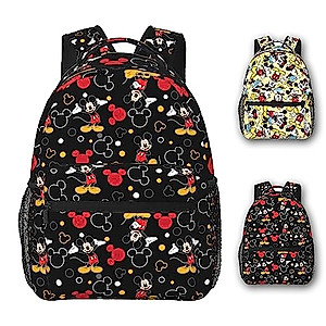 QANPE Fashion Cartoon Backpack for Women Girls Kids Cute Print School Backpack Travel Daypack Laptop Backpack