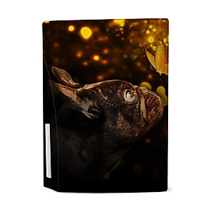 Butterfly French Bulldog Matte Vinyl Faceplate Sticker Gaming Skin Case Cover Compatible with Sony Playstation 5 PS5 Disc Edition Console & DualSense Controller
