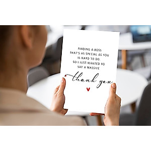 Unique Thank You Boss Day Cards for Boss Manager, National Bosses Day Gifts for Leader, Thank You Gifts Card for Men Women,Boss Appreciation Card for Boss
