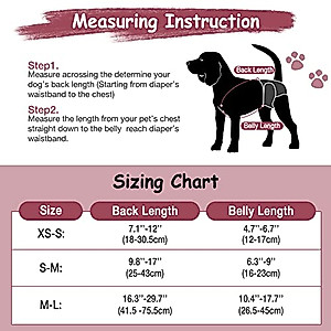 Pet Soft Dog Suspenders 2 Pieces Female Dog Diaper Suspenders for Dogs Diaper Keeper Suspender for Dog Skirt, Dog Dress (Brown & Burgundy, M/L)