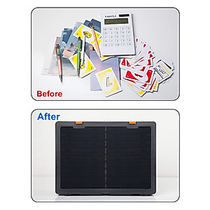 iBune Large 4" x 6" Photo Storage Box, 18 Inner Photo Cases Store up to 1800 Photos, Photo Organizer Cards Craft Keeper with Handle for Photo Puzzles Cards Seed Packets, Black