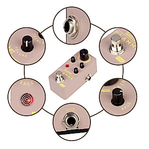 FLAMMA FC18 Booster Pedal Boost Guitar Pedal for Electric Guitar and Bass Compact Size True Bypass