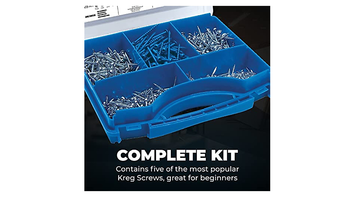 Kreg Pocket-Hole Screw Kit - 5 Sizes for Woodworking