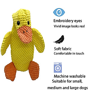 AIMETING No Stuffing Dog Toys 3 Pack, Squeaky Dog Toys for Large Dogs, Plush Toys for Aggressive Chewers Small Medium Large Breeds, Puppy Chew Toys for Teething (Pineapple Plaid)