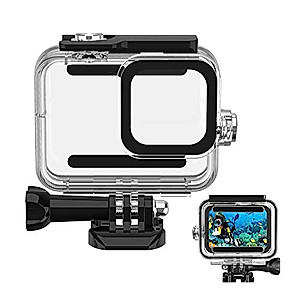 HONGDAK 60M/196FT Waterproof Housing Case for GoPro Hero 8 Black, Protective Underwater Dive Housing Case Shell with Bracket Accessories for Go Pro Hero8 Diving, Surfing, Bicycle, Climbing, Parachute