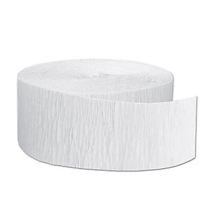 FR Festive Crepe Streamer (white) Party Accessory (1 count) (1/Pkg)