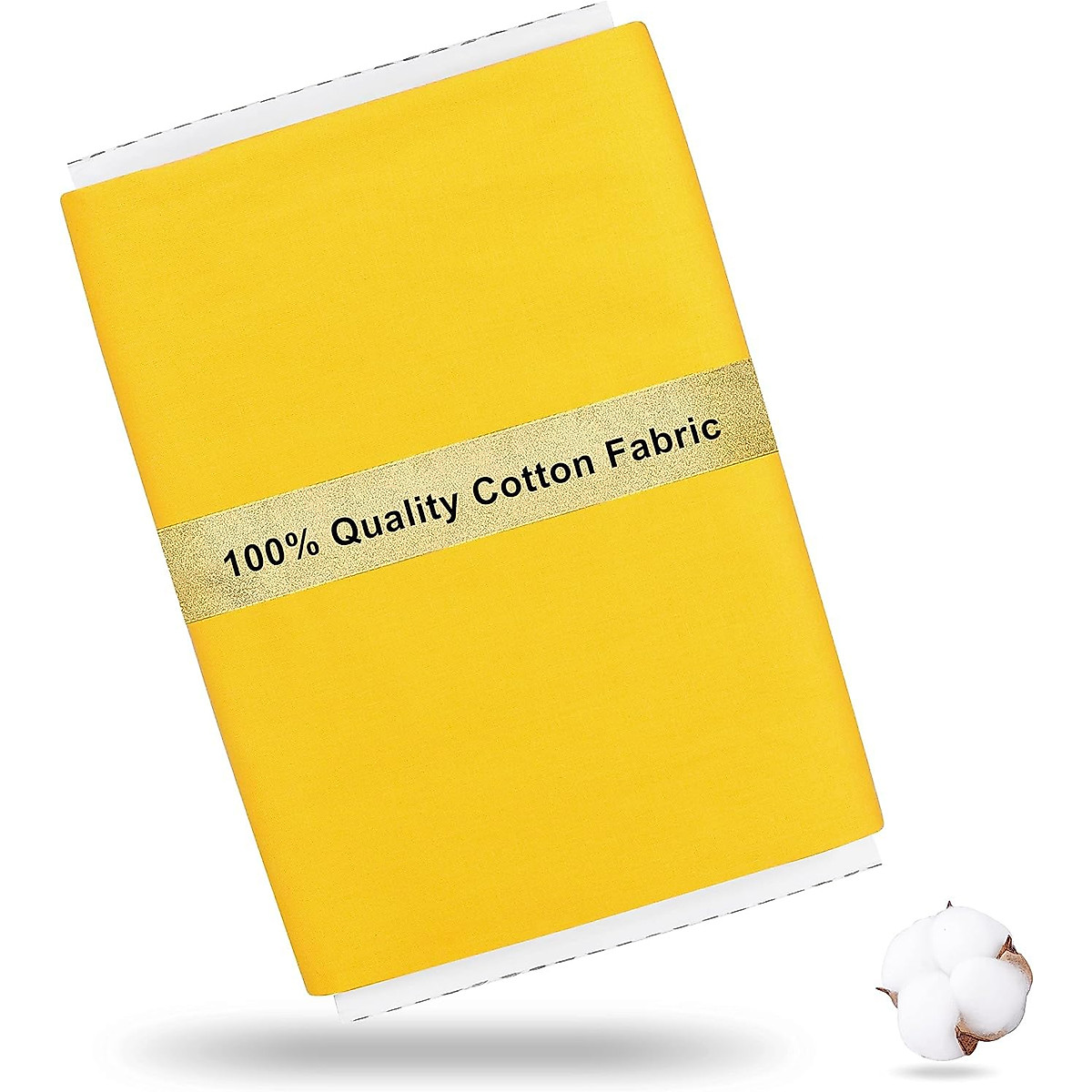 Craftido-19 Options-100% Cotton Fabric by The Yard in Solid Color 44”Wide by 3yd (9 ft) -Medium Weight 5.2 oz- for Quilting, Sewing, Crafts, Binding, Backing and Lining - Lemon