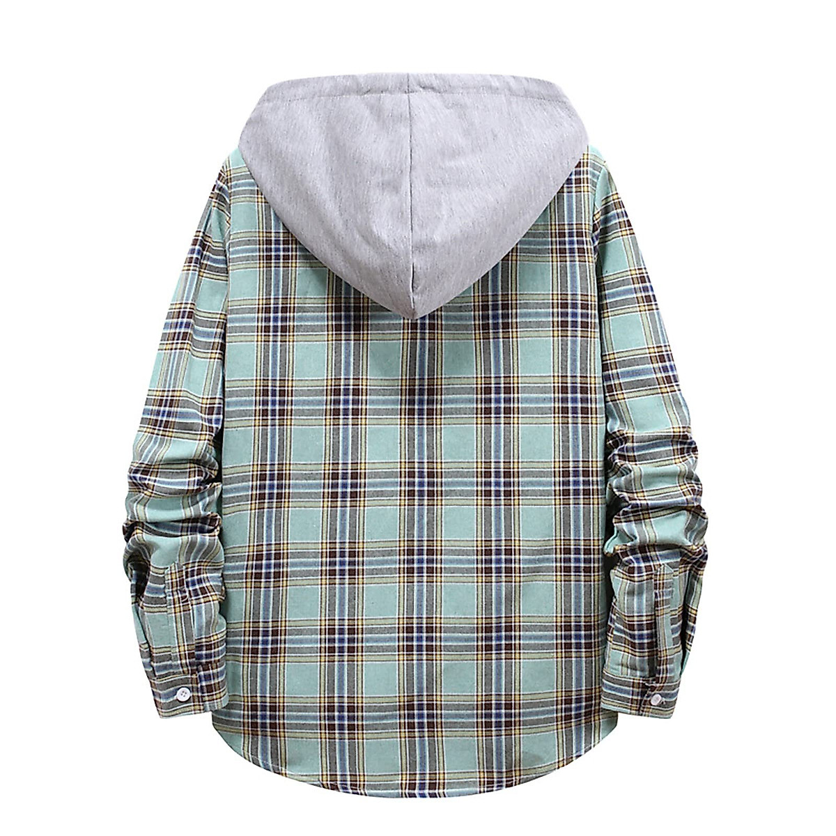 QWENTMTNTY Mens Flannel Shirt Green Plaid Shirt Men Hoodies for Men Mens Shacket Men's+Flannel+Shirts