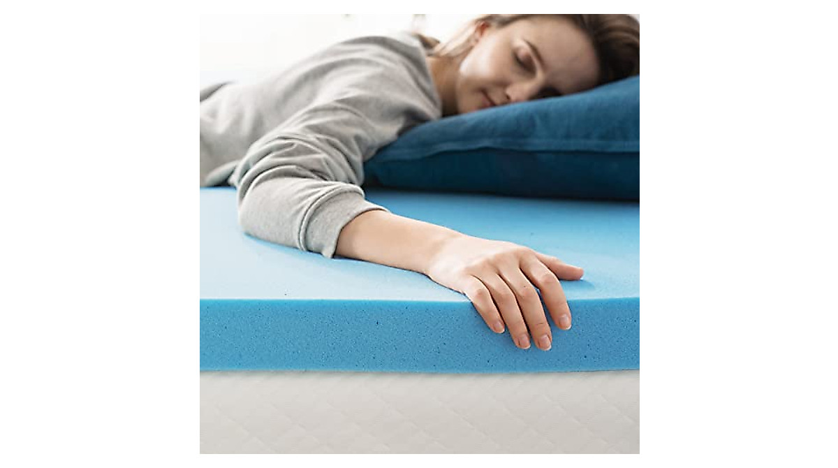 ZINUS Cooling Gel Memory Foam Mattress Topper - Queen