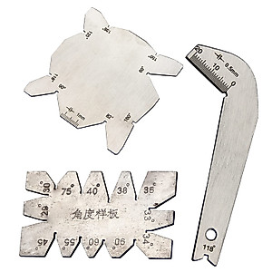 Utoolmart 3Pcs Drill Bit Angle Gauges Stainless Steel Drill Sharpener Tools S/S Angle Measuring Gage Hand Measure Tools