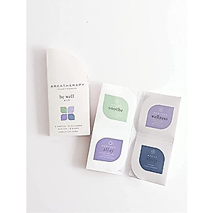 Breatherapy Be Well Kit - Pure Essential Oil Aromatherapy InhalationTabs, 8-Pack (2 Each: Wellness, Allay, Soothe, Sleep)