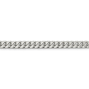 Solid 925 Sterling Silver 6.00mm Domed Curb Cuban Chain Necklace - with Secure Lobster Lock Clasp 18"