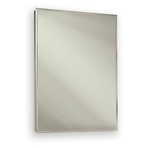 Jensen 530924 Simplicity Frameless Medicine Cabinet, Single Door, Recessed Mount, 24-Inch by 30-Inch
