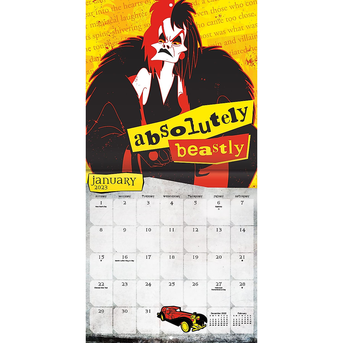 2023 Disney Villains Wall Calendar