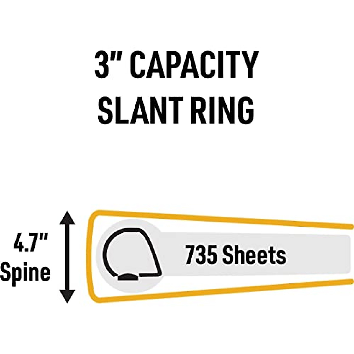 Avery UltraDuty SDS Binder with Chain, Durable Poly Binder, 3" Slant Rings, Holds 735 Sheets (77713)