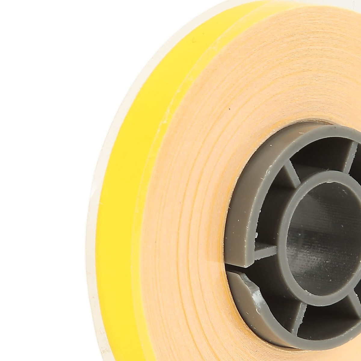 4 Rolls Label Maker Tapes, 6mm Wide 8m Long Clear Printing Self Adhesive Label Maker Tape Thermal DIY Label Paper for MAX LM 370 380 390 (Yellow)