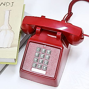 Classic Vintage Cord Phones for Landline Old Telephone with Mechanical Ringer Volume Control Retro Analog Desk Phone for Home,School and Office