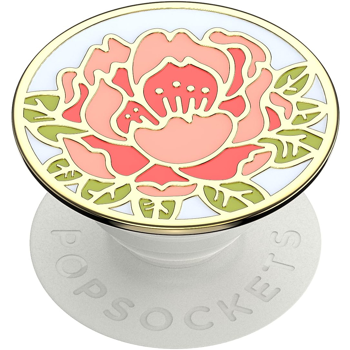 PopSockets ​​​​ Phone Grip with Expanding Kickstand, for Phone - Enamel Blooming Peony