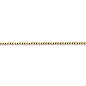 Diamond2Deal 14k Yellow Gold 1.5mm Hollow Round Box Chain Necklace 16"