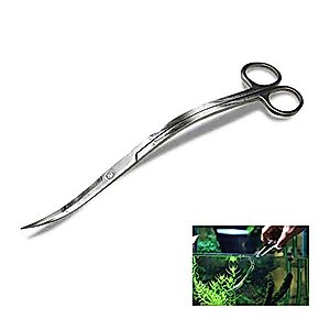 9.8” Wave Scissors Stainless Steel with Chrome Finish Perfect for Aquarium Tank| Aquarium Plant Tool