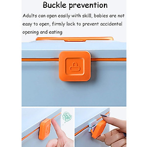 ZMQJEQANBG Family First Aid Box,Portable Medicine Chest Storage,First Aid Box, Portable Pill Drug Storage Box, Portable Medicine Medicine Chest with A Handle, for Household,Travel,Work S 25.5X19.5X19.