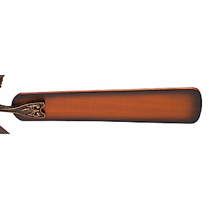 Casa Vieja 52" Ancestry Vintage Antique Indoor Ceiling Fan 5 Blade LED Light Remote Control Golden Bronze Motor Teak Walnut Finish Blades Bedroom Living Room Kitchen Dining Office Hugger Flush Mount