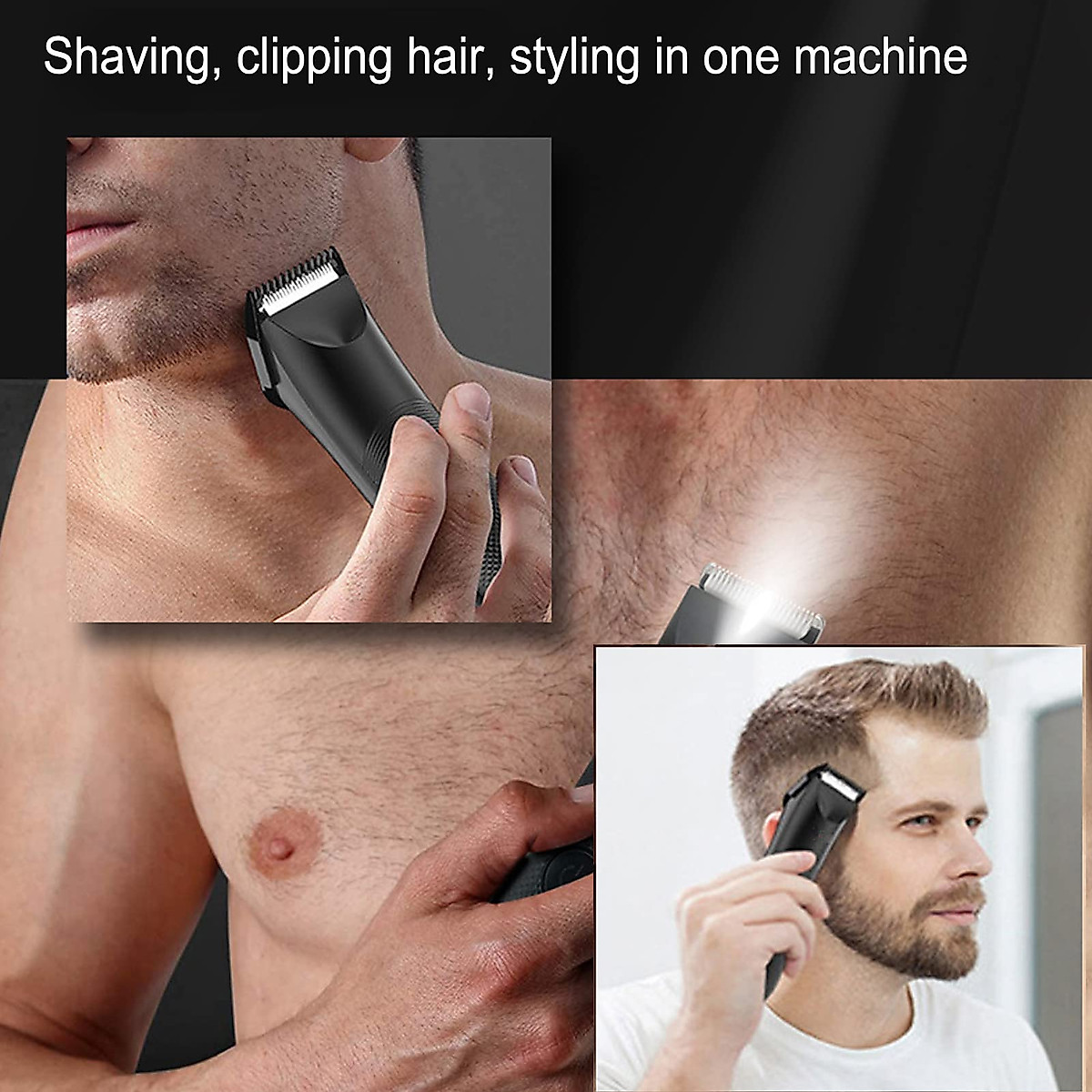 Electric Groin Hair Trimmer, Balls Shaver for Men Electric Groin Hair Trimmer for Men Rechargeable Body Groomer Pubic Hair Razor Balls Shaver IPX7 Waterproof Washable Wet/Dry Clipper Body Grooming