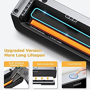 FRESKO Food Vacuum Sealer Machine, Compact but Powerful Full Automatic Food Sealer, Air Sealing System with Easy to Use, Dry & Moist Fresh Modes for All Food Saving Need, Sous Vide, Meal Prep