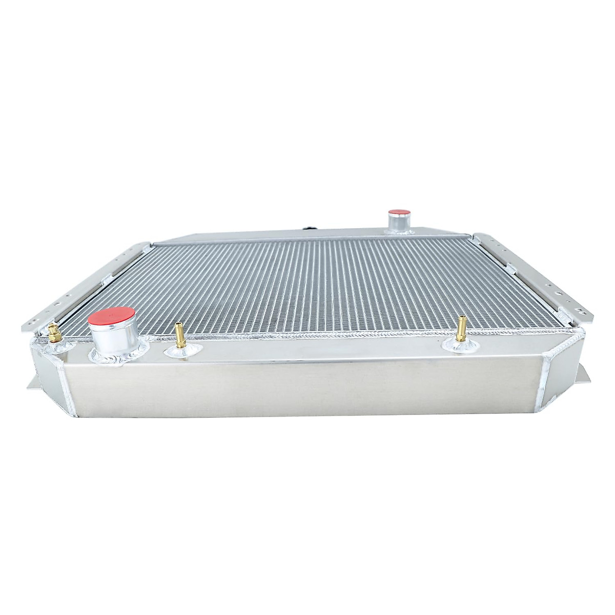Lizroodia 4 Row Core Full Aluminum Radiator Compatible with 1966-1979 67 68 69 70 71 72 73 74 74 76 77 78 Ford F100 F150 F250 F350 Bronco Truck