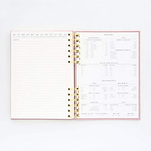 Designworks Ink Standard Issue No. 12 Dusty Pink Undated Planner Notebook Journal with Lined Pages, Elastic Pen Holder, and Durable Spiral Binding for Work, Writing, Journaling - 6" x 8.25"