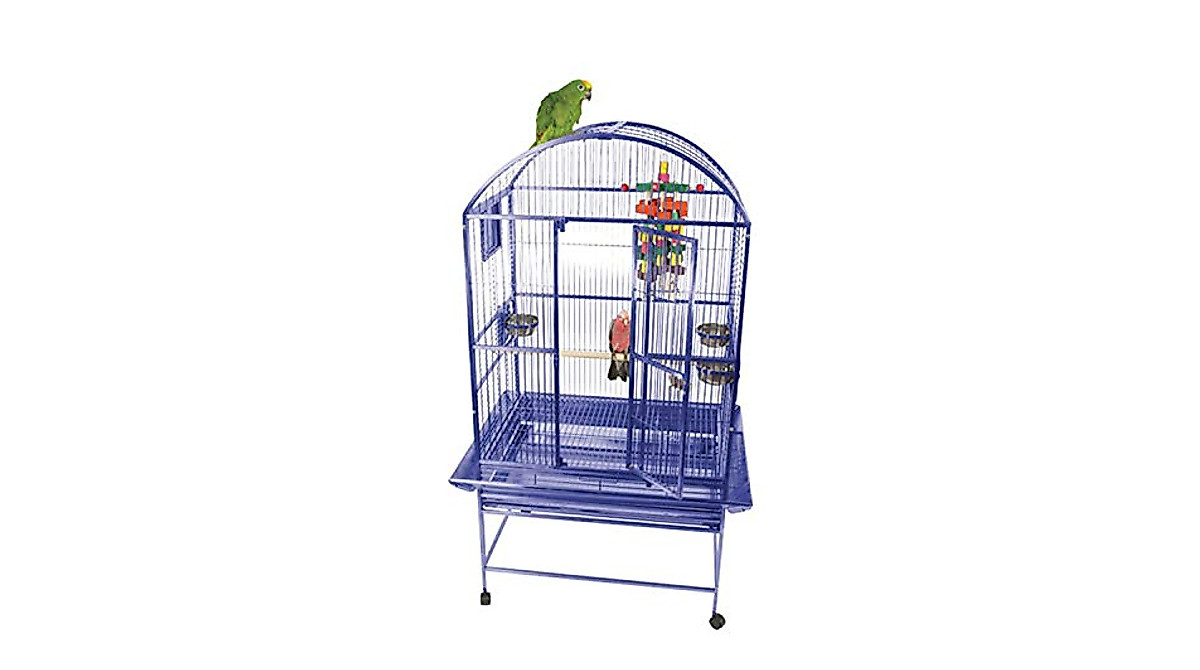 A&E Cage White Medium Dome Top Bird Cage | Easy Clean Design